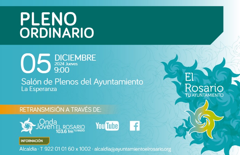Pleno Ordinario (5-12-2024) – Web Ayuntamiento El Rosario